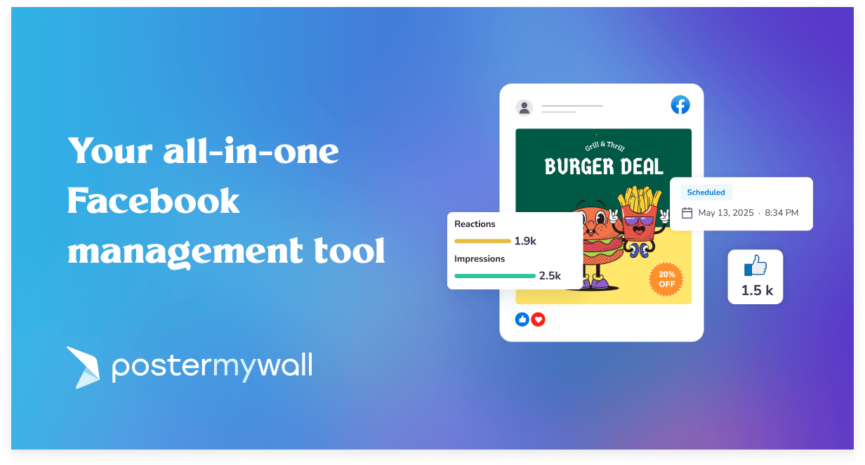 All-in-One Facebook Management Tool | PosterMyWall