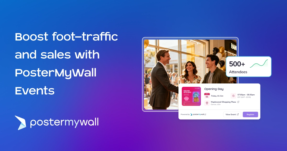 Event Promotion for Retail and Small Businesses | PosterMyWall