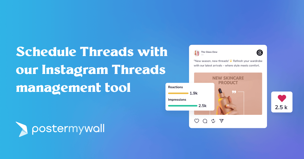Instagram Threads Management Tool | PosterMyWall
