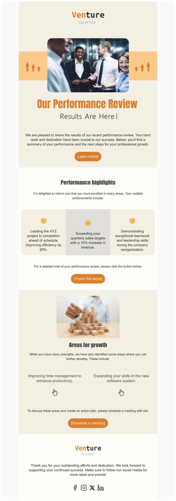 Announcement Email Template 'Venture Dynamics' for Corporate | PosterMyWall