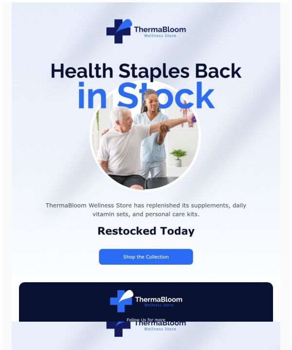 Back in stock Email Template 'Health Staples' for Healthcare | PosterMyWall