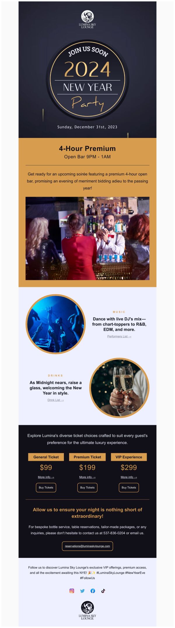 Coming soon Email Template '4 Hour Premium' for New Year | PosterMyWall