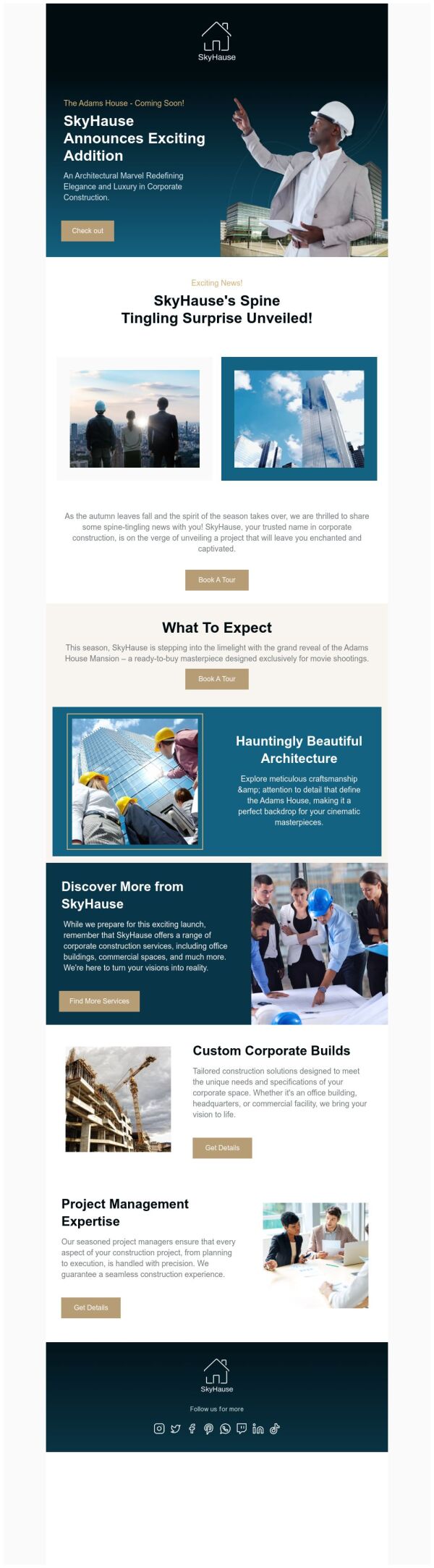Coming soon Email Template 'Construction Company' for Corporate ...