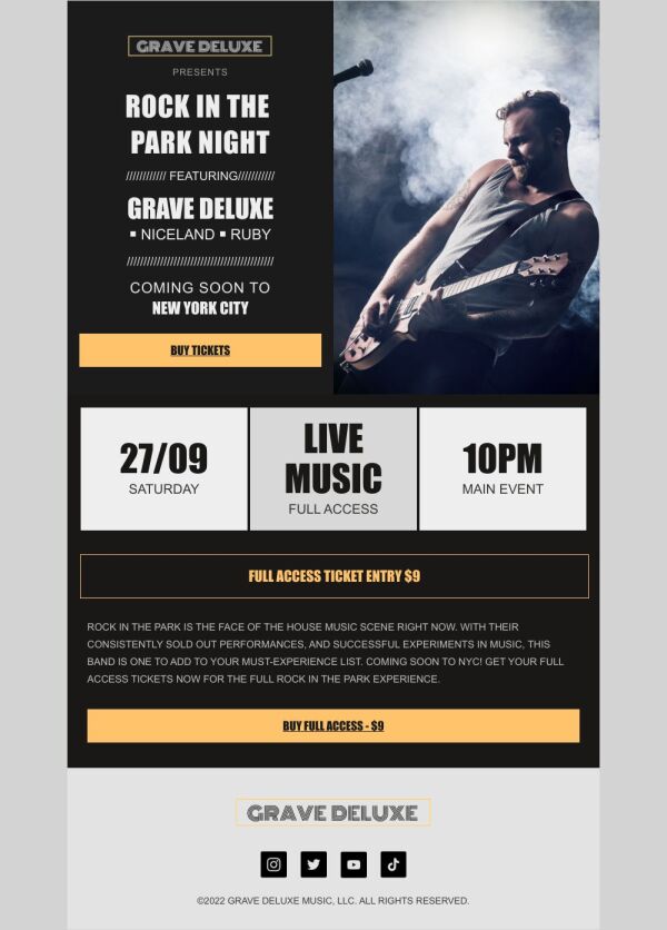 Coming Soon Email Template 'House Music Event' for Band | PosterMyWall