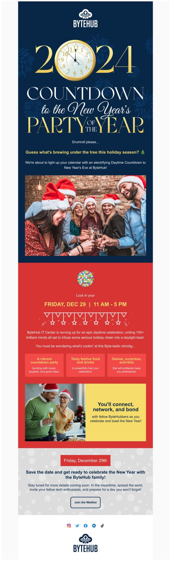 Coming soon Email Template 'Party of the Year' for New Year | PosterMyWall