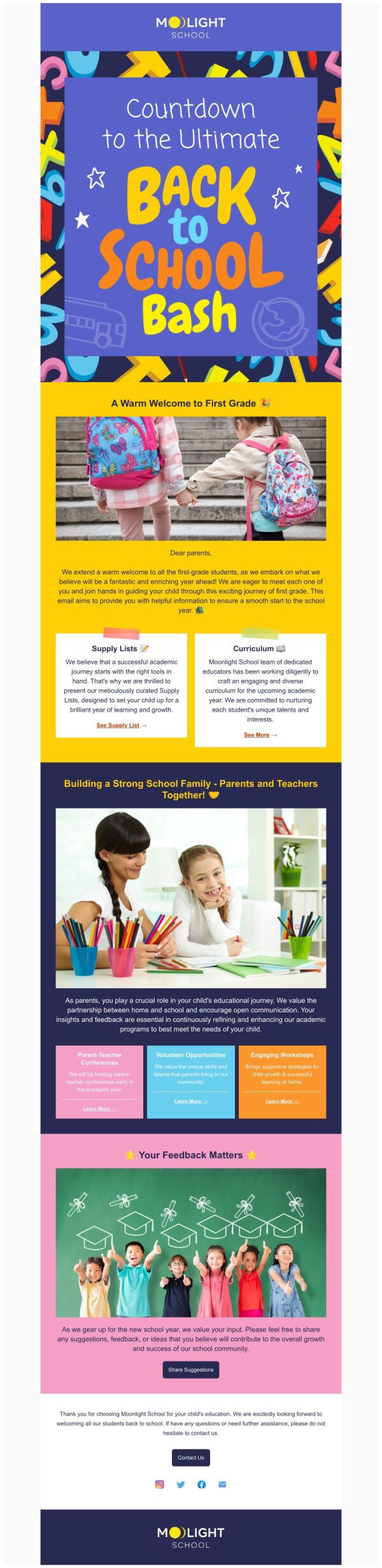 Coming soon Email Template 'School Bash' for Back to School | PosterMyWall