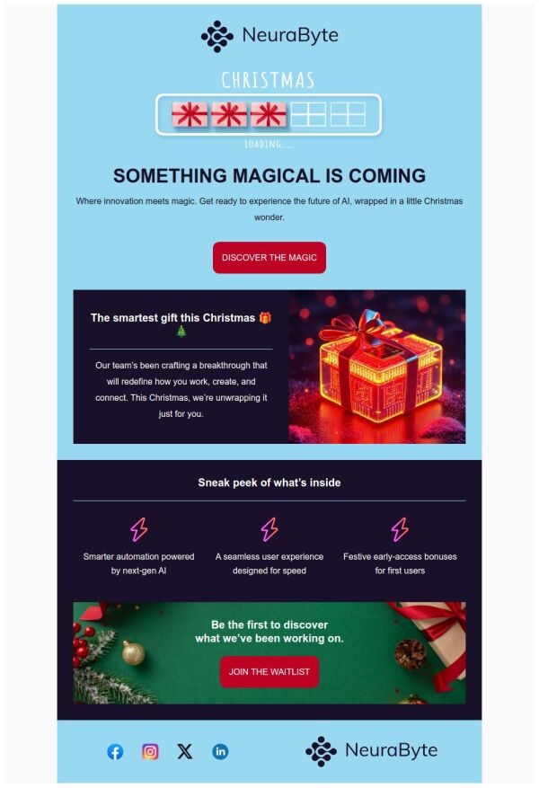 Coming soon Email Template 'Smart AI Gifts' for Christmas | PosterMyWall