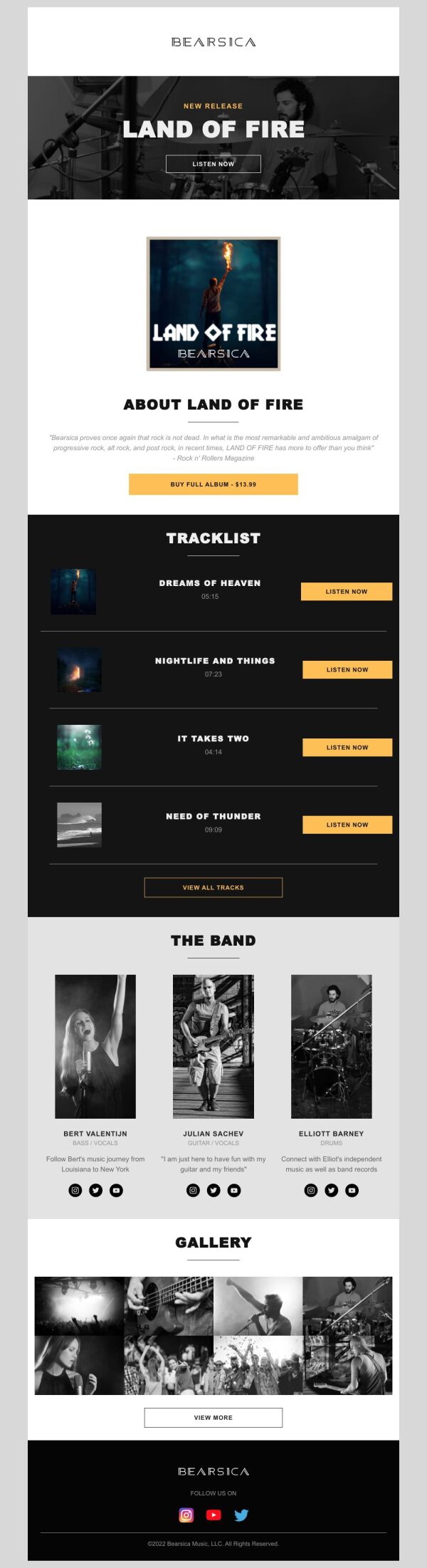 New Arrival Email Template 'Buy Full Album' for Band | PosterMyWall