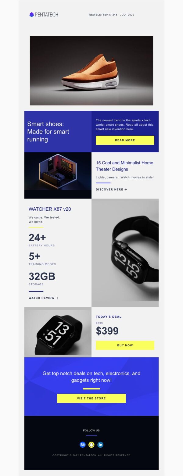 Newsletter Email Template 'Top Gadget Deals' for Tech | PosterMyWall