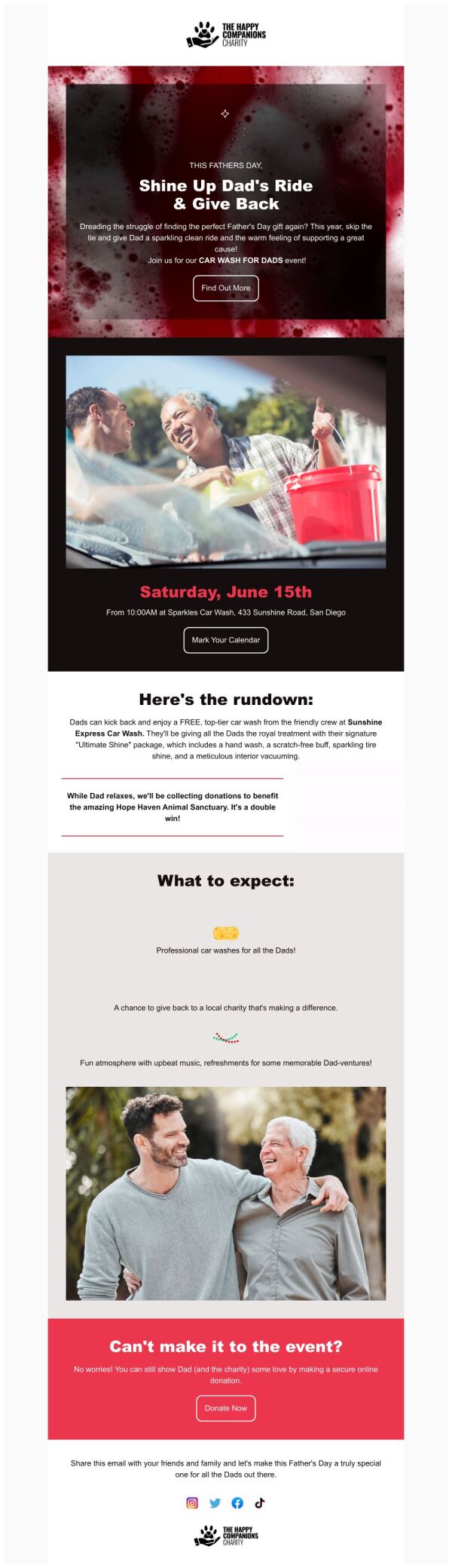 Event Promotion Email Template 'Car Ride' for Father's Day | PosterMyWall