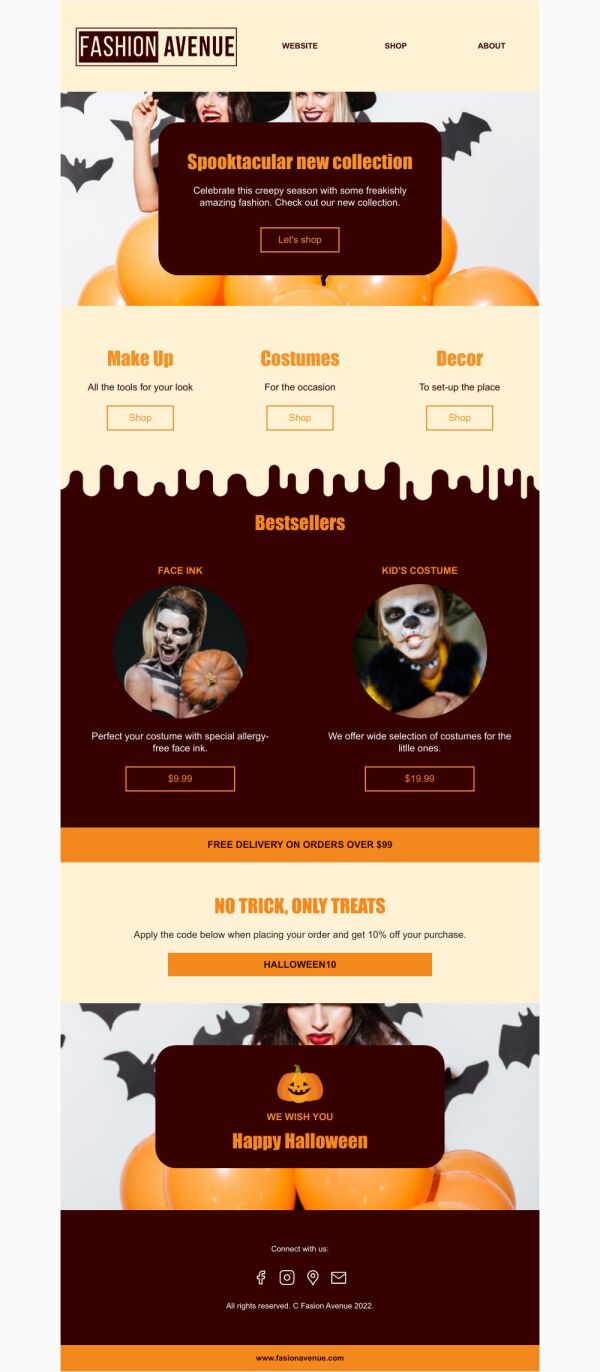 Event Promotion Email Template 'Clothing Collection' for Small Business ...