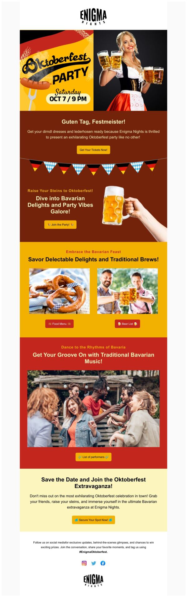 Event Promotion Email Template 'Enigma Nights' for Oktoberfest ...