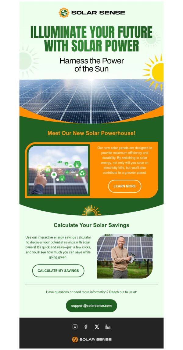 Event Promotion Email Template 'Solar Powerhouse' for Environment ...