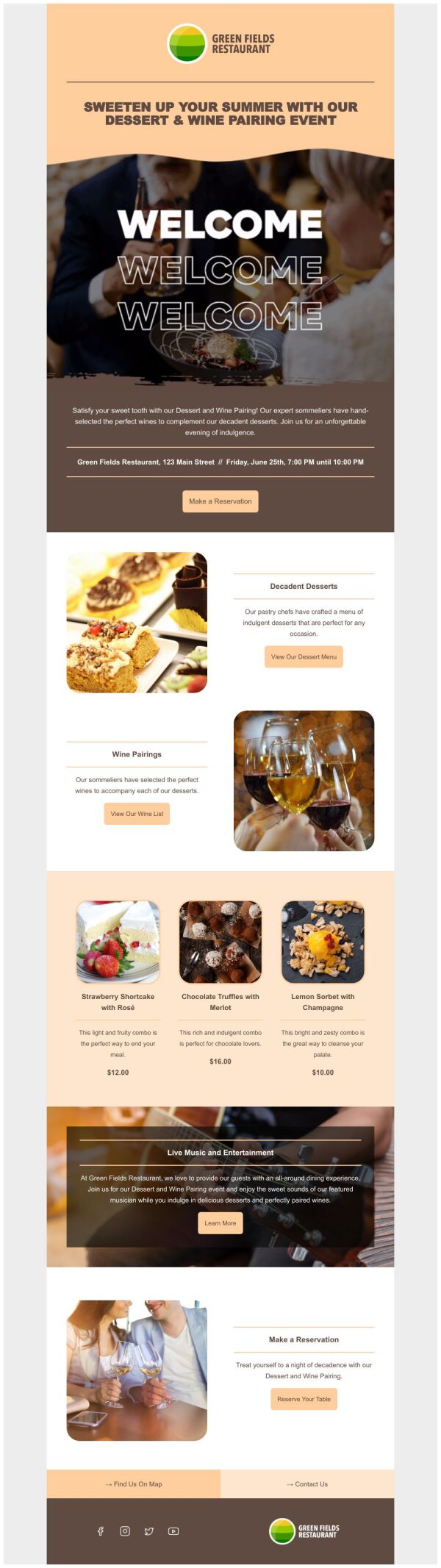 Event Promotion Email Template 'Sweeten Up' for Summer | PosterMyWall