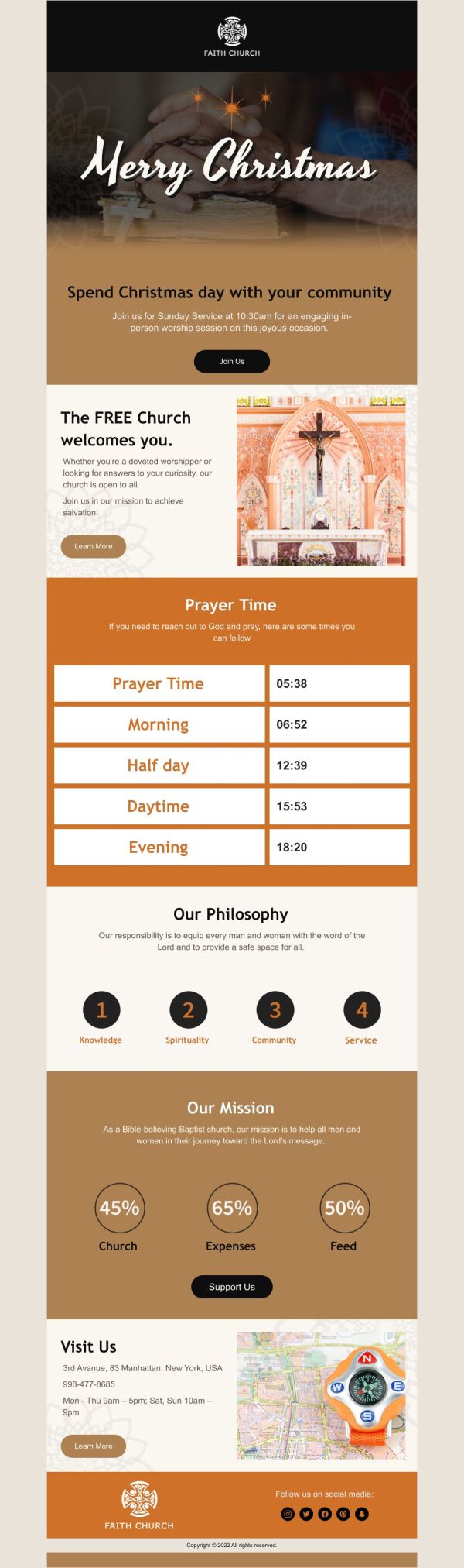 Event Schedule Email Template 'Achieve Salvation' for Christmas ...