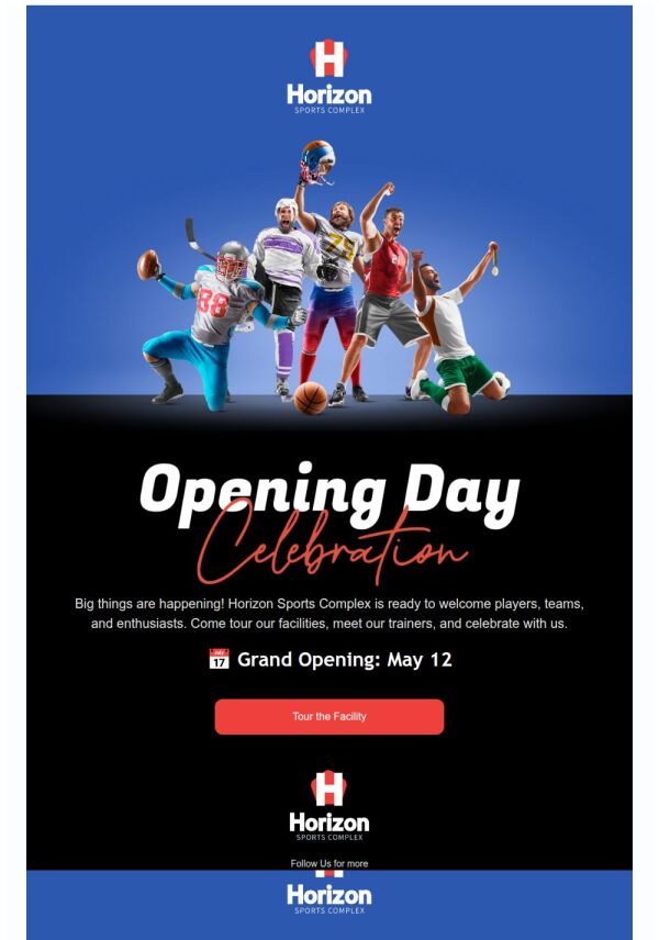 Grand Opening Email Template 'Meet our Trainers' for Sports | PosterMyWall