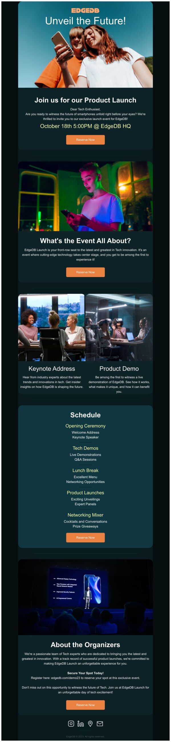 Invitation Email Template 'Future of Smartphones' for Technology ...