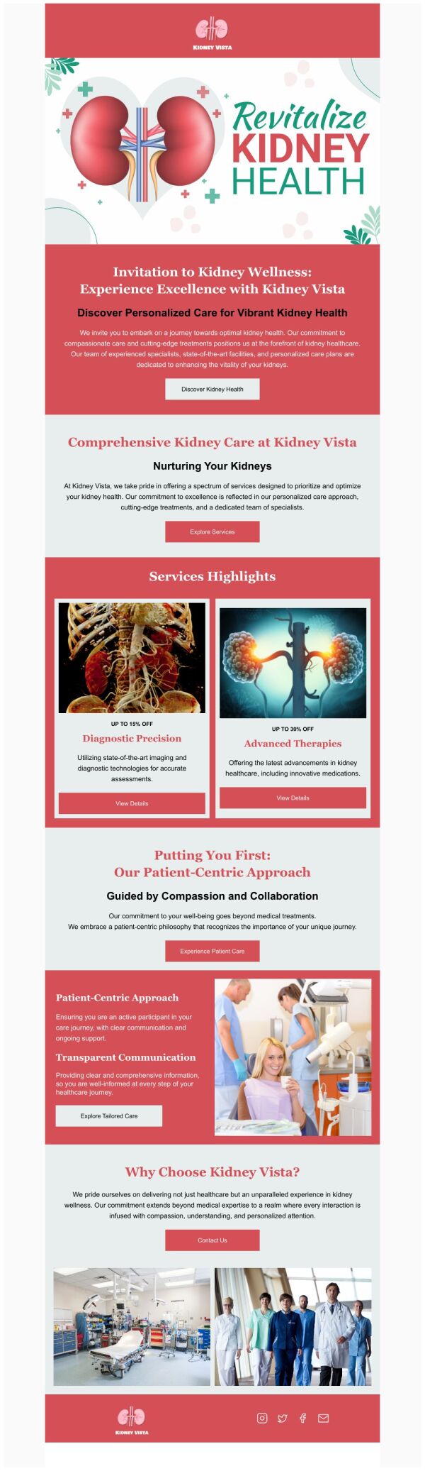 Invitation Email Template 'Kidney Vista' for Healthcare | PosterMyWall