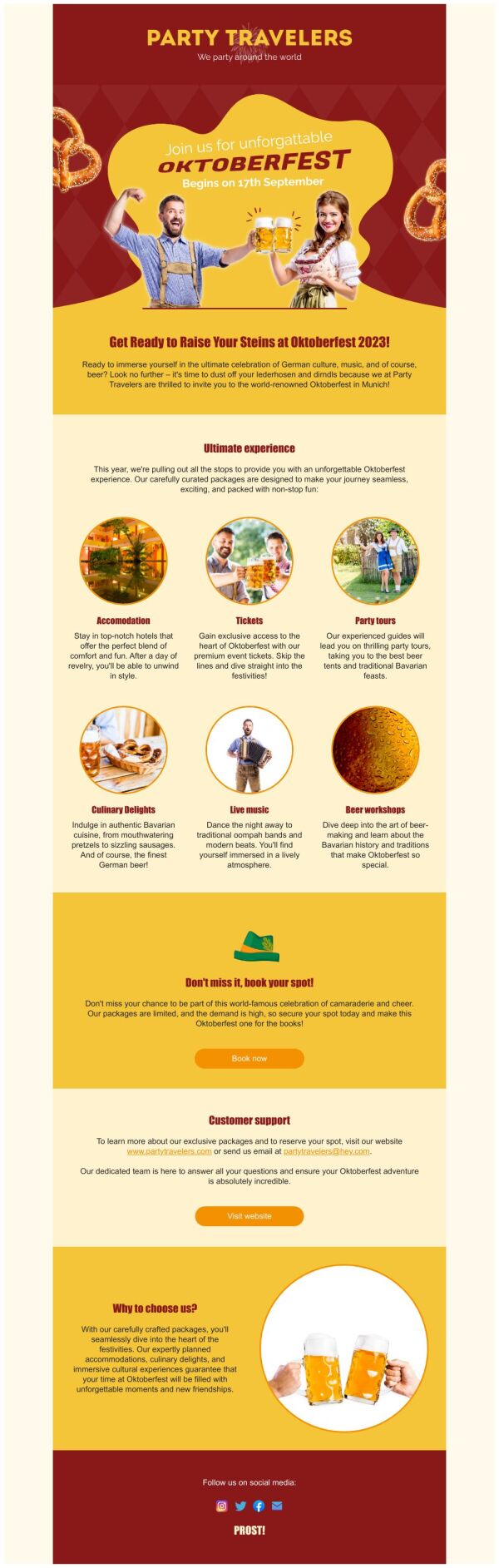 Invitation Email Template 'Party Around the World' for Oktoberfest ...