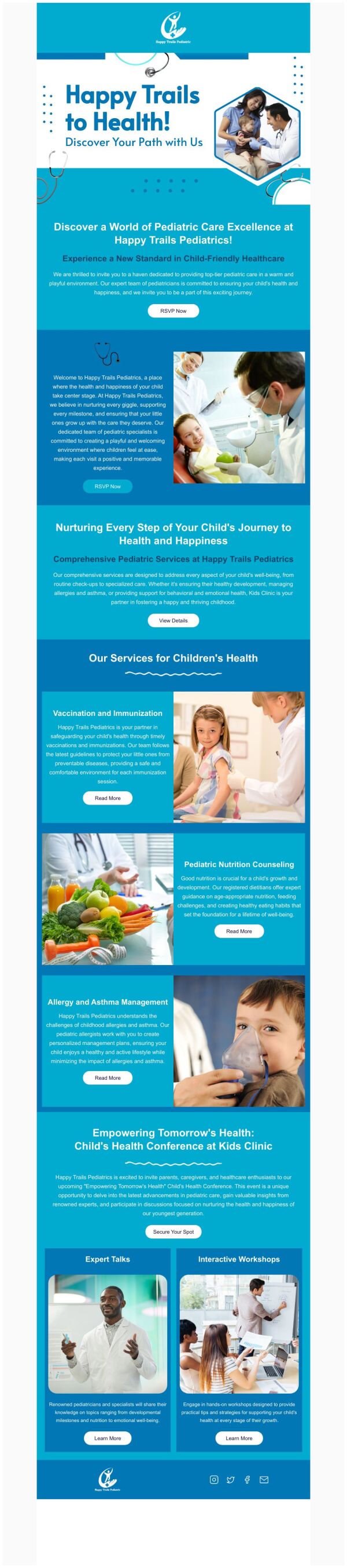 Invitation Email Template 'Pediatric Care' for Healthcare | PosterMyWall