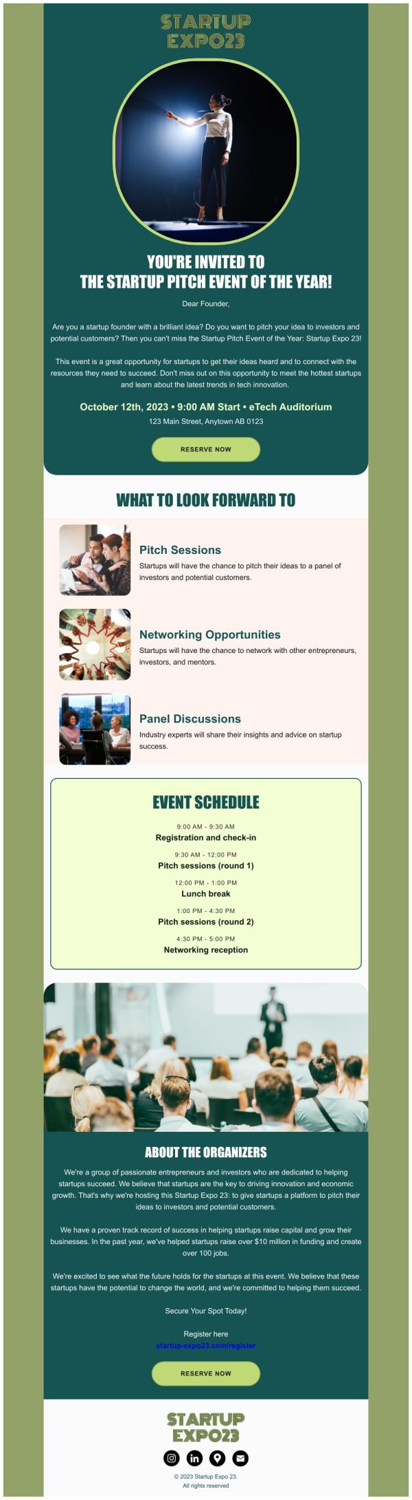 Invitation Email Template 'StartUp Expo' for Technology | PosterMyWall