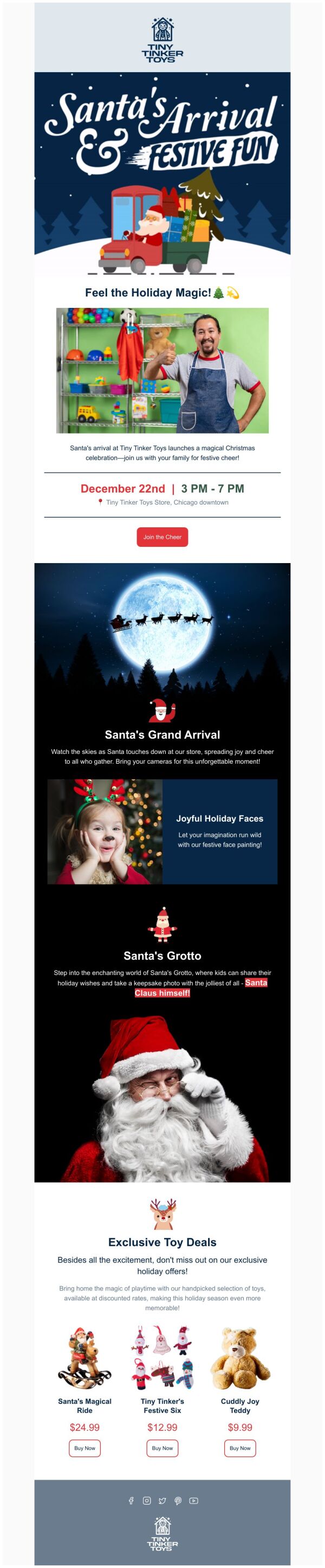 Invitation Email Template 'Tinker Toys' for Christmas | PosterMyWall