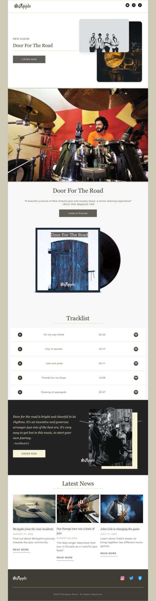 New Arrival Email Template 'Album Launch' for Band | PosterMyWall