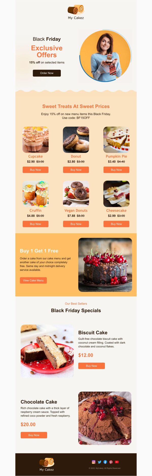 New Arrival Email Template 'Bakery Business' for Black Friday ...