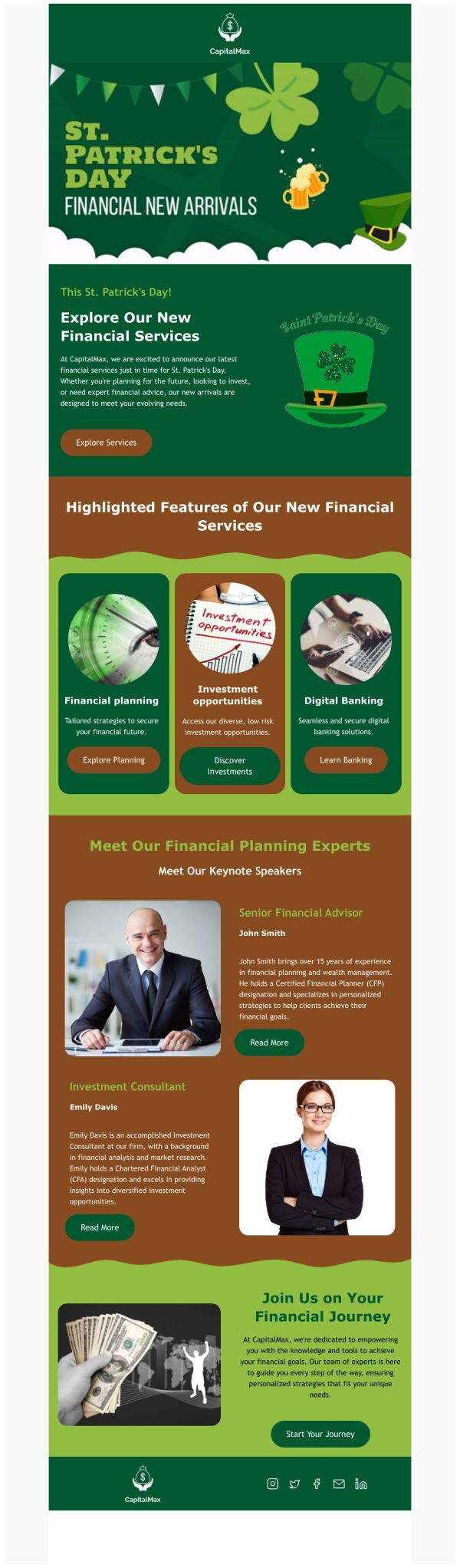 New Arrival Email Template 'Capital Max' for St. Patrick's Day ...