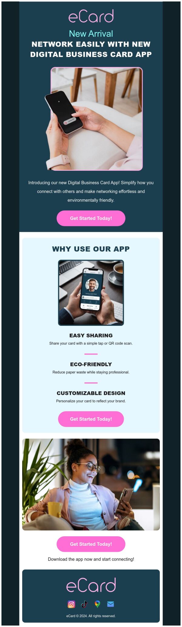 New Arrival Email Template 'Card App' for Corporate | PosterMyWall