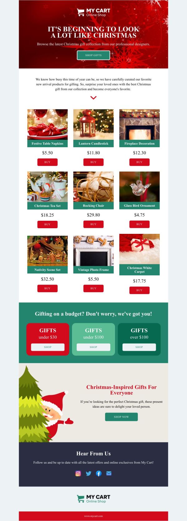 New Arrival Email Template 'Decor Items' for Christmas | PosterMyWall