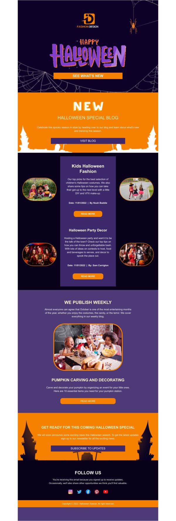 New Arrival Email Template 'Fashion Blog' for Halloween | PosterMyWall