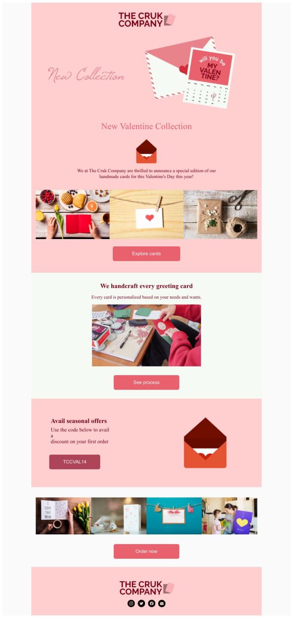 New Arrival Email Template 'Greeting Cards' for Valentine's Day ...