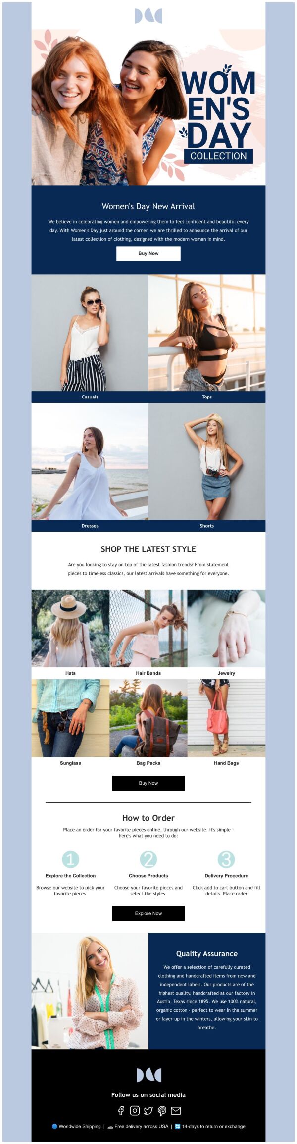 New Arrival Email Template 'Modern Clothing Collection' for Women's Day ...