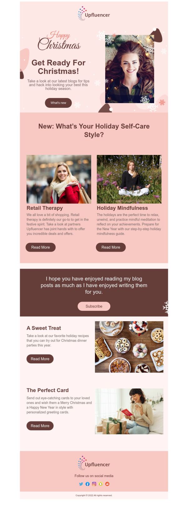 New Arrival Email Template 'The Self Care Blog' for Christmas ...