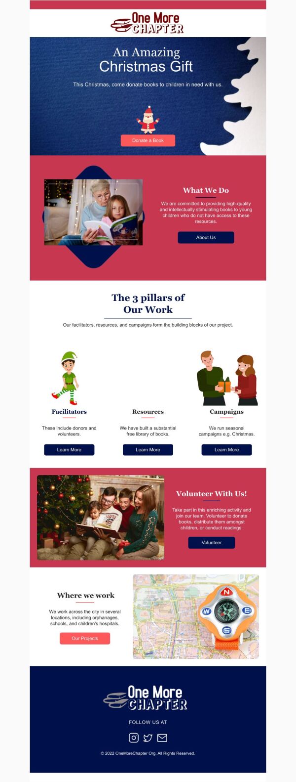 Newsletter Email Template 'Book Drive' for Christmas | PosterMyWall