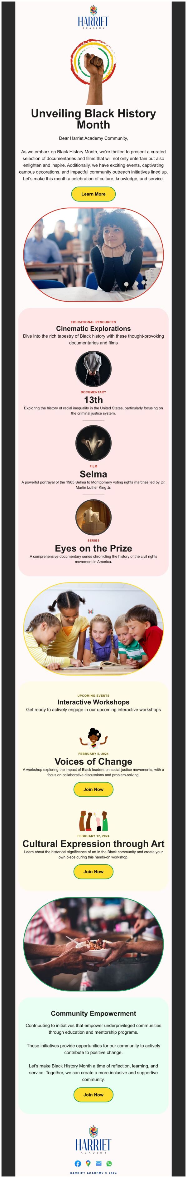 Newsletter Email Template 'Cinematic Explorations' for Black History ...