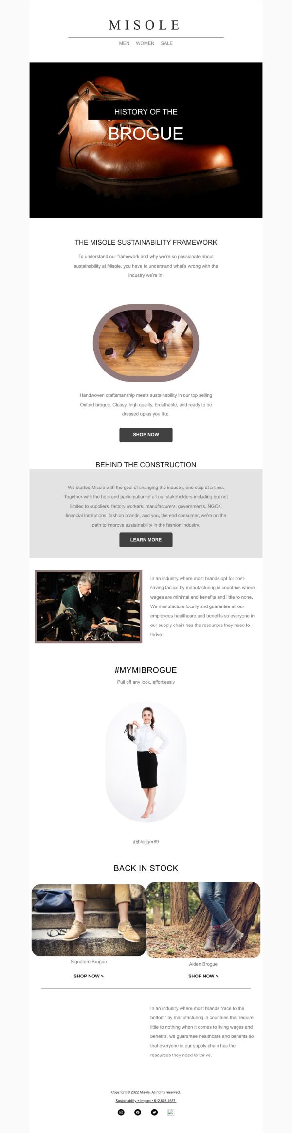 Newsletter Email Template 'Classic Shoes Offering' for Retail ...