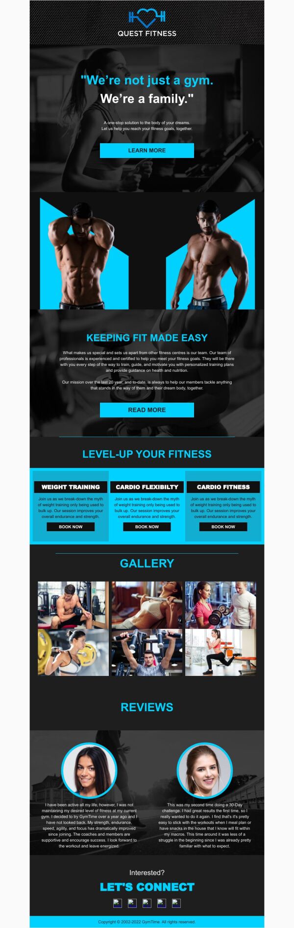 Newsletter Email Template 'Keeping Fit' for Gym | PosterMyWall