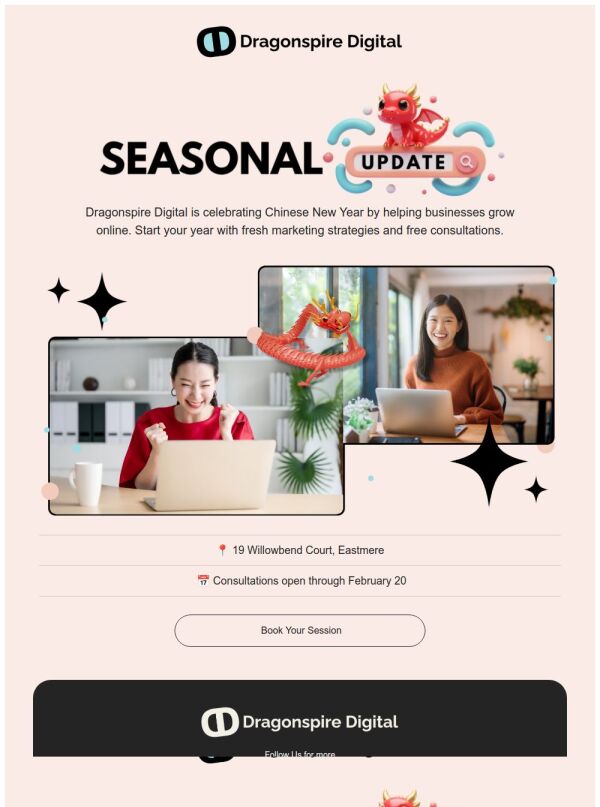 Newsletter Email Template 'Marketing Agency' for Chinese New Year ...