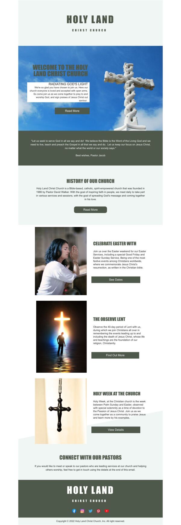 Newsletter Email Template 'Pray Together' for Church | PosterMyWall