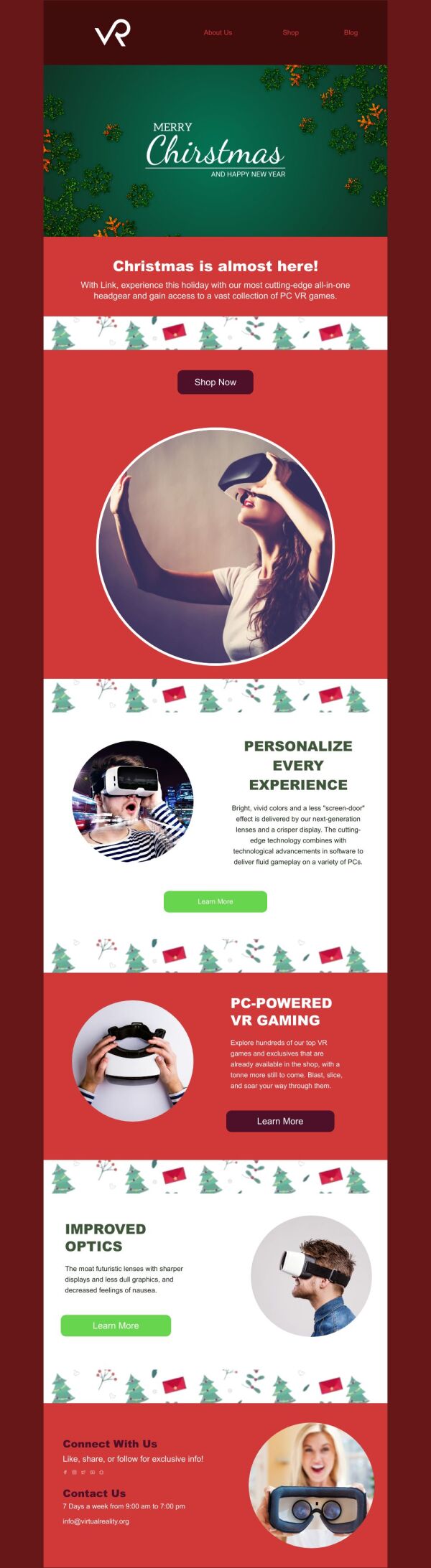 Newsletter Email Template 'VR Gaming' for Christmas | PosterMyWall