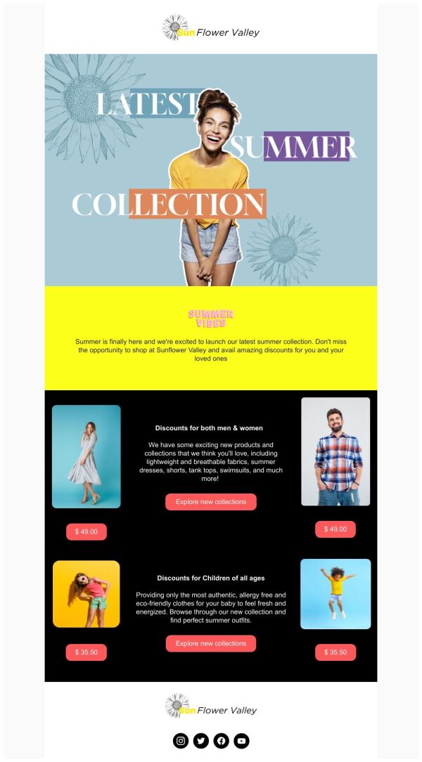 Price List Email Template 'Clothing Store' for Summer | PosterMyWall