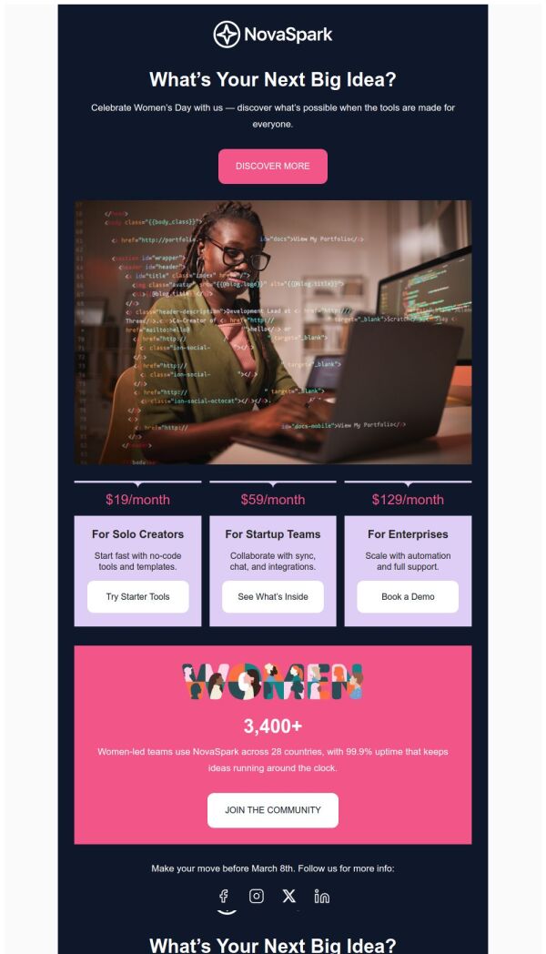 Price List Email Template 'Tech Tools' for Women's Day | PosterMyWall