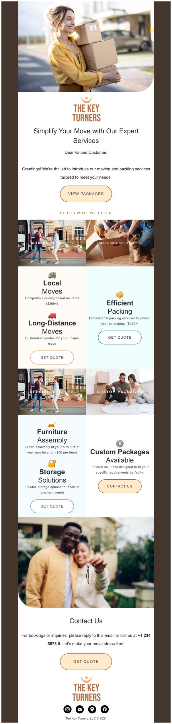 Price List Email Template 'The Key Turners' for Small Business ...