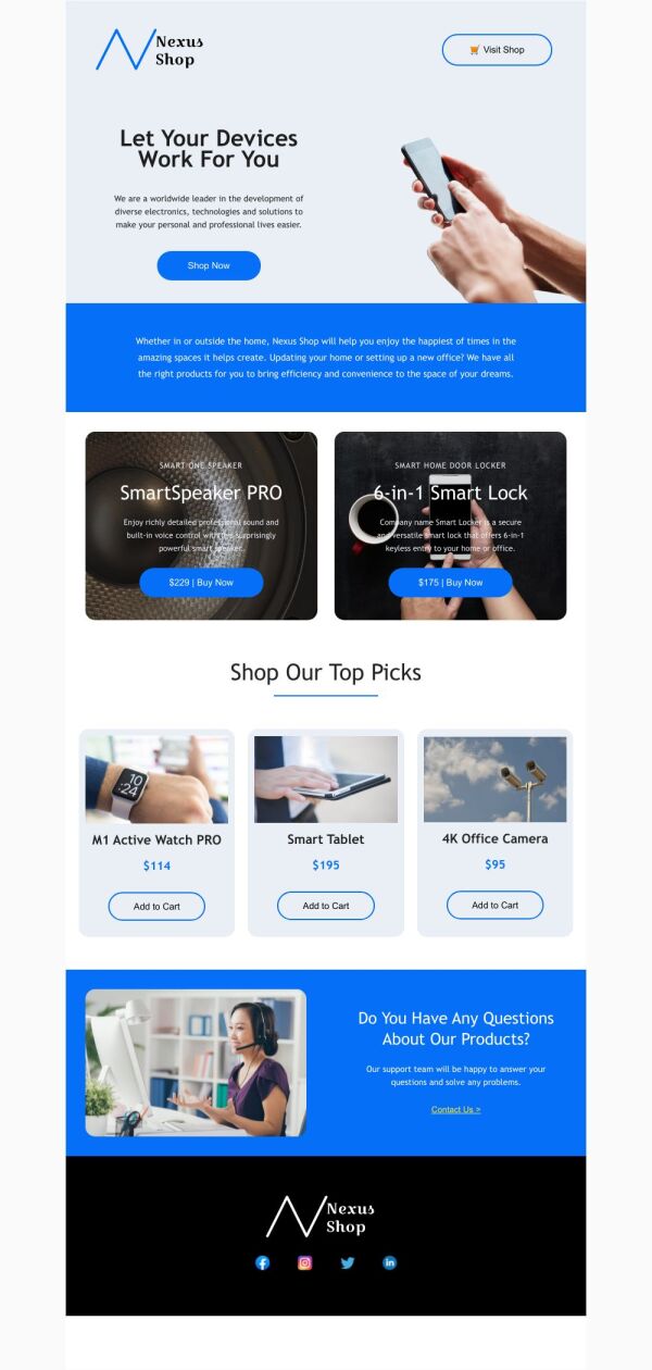 Price List Email Template 'Top Electronics' for Corporate | PosterMyWall