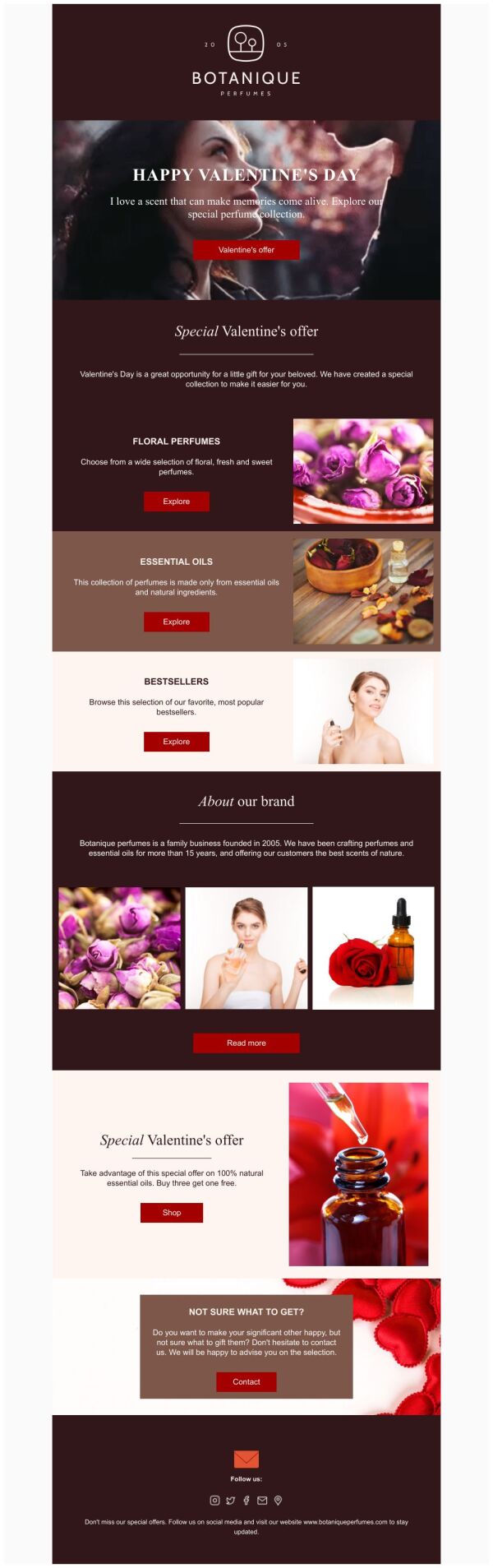Special Offer Email Template 'Essential Oils' for Valentine's Day | PosterMyWall