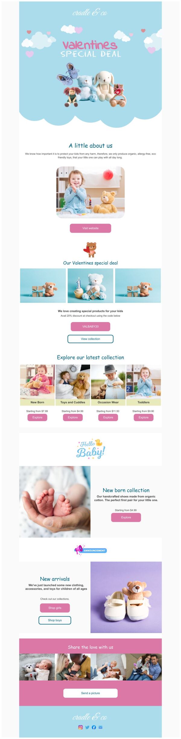 Special Offer Email Template 'Kids Products' for Valentine's Day ...