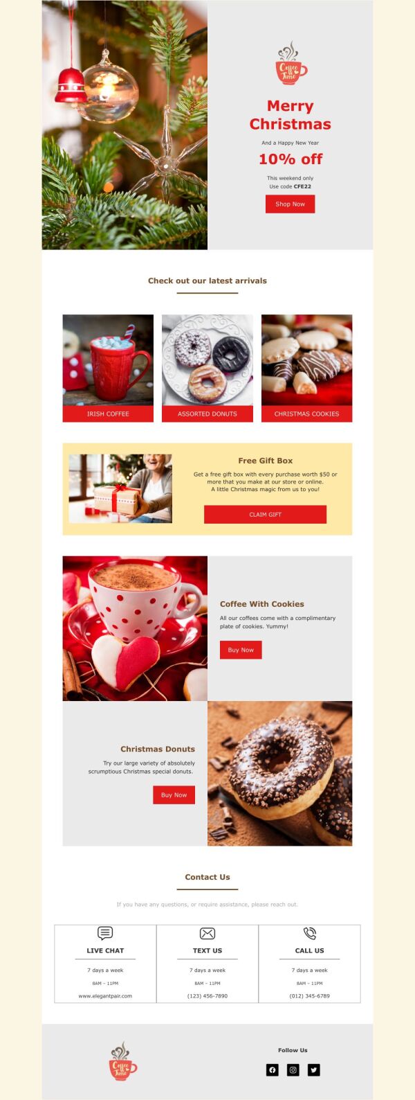 Special Offer Email Template 'Latest Sweet Deals' for Christmas ...