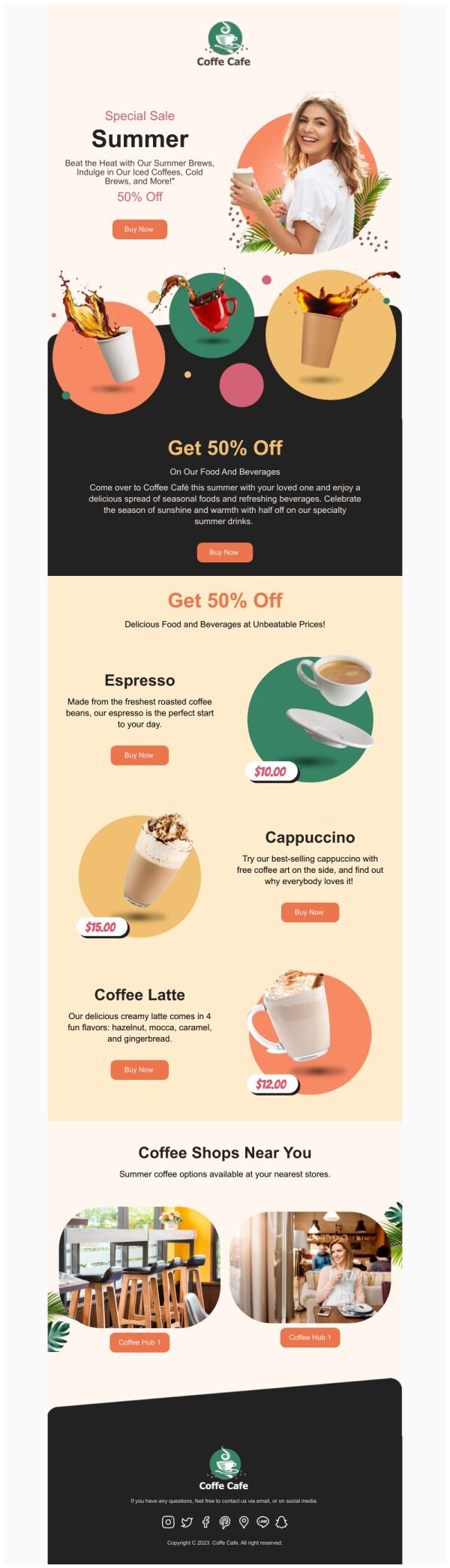 Summer Food and Beverage Sale Email-3 | PosterMyWall